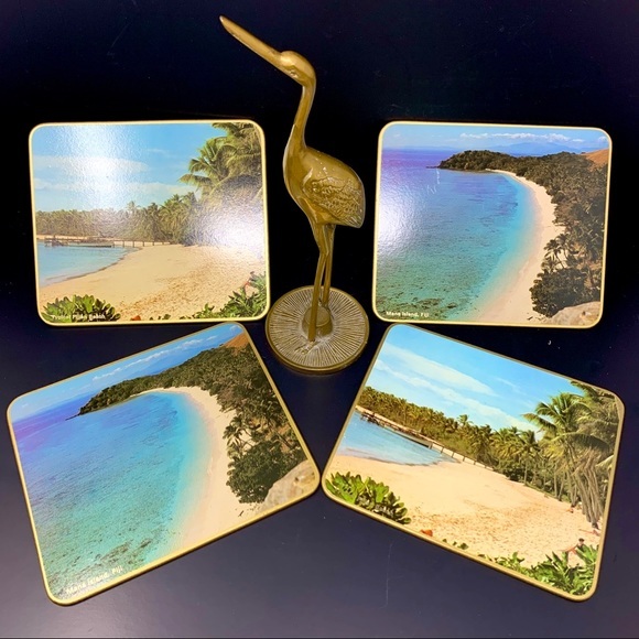 Vintage | Kitchen | V I N T A G E Midcentury 6s Fiji Trivets Coaster ...